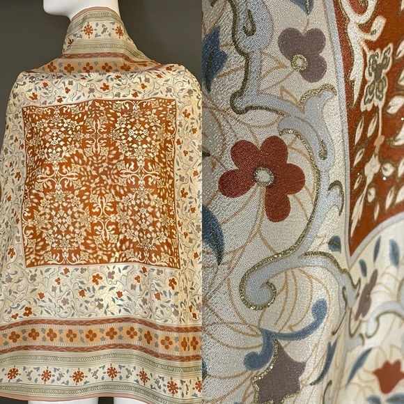 Unbranded | Accessories | Vintage Indie Print Scarf 3 Inches Sq ...